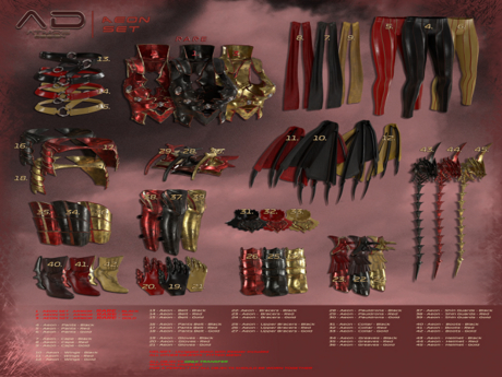 Second Life Marketplace - 01 RARE Aeon ARMOR Black [AD]